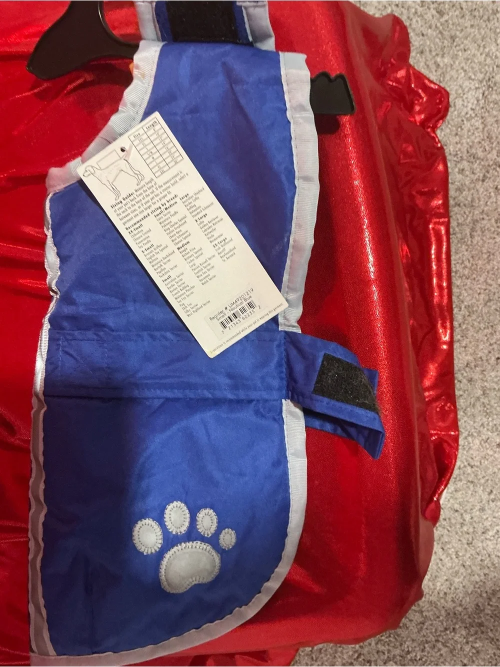 Dog | Blue Dog Coat With Reflective Paw Accent | Poshmark